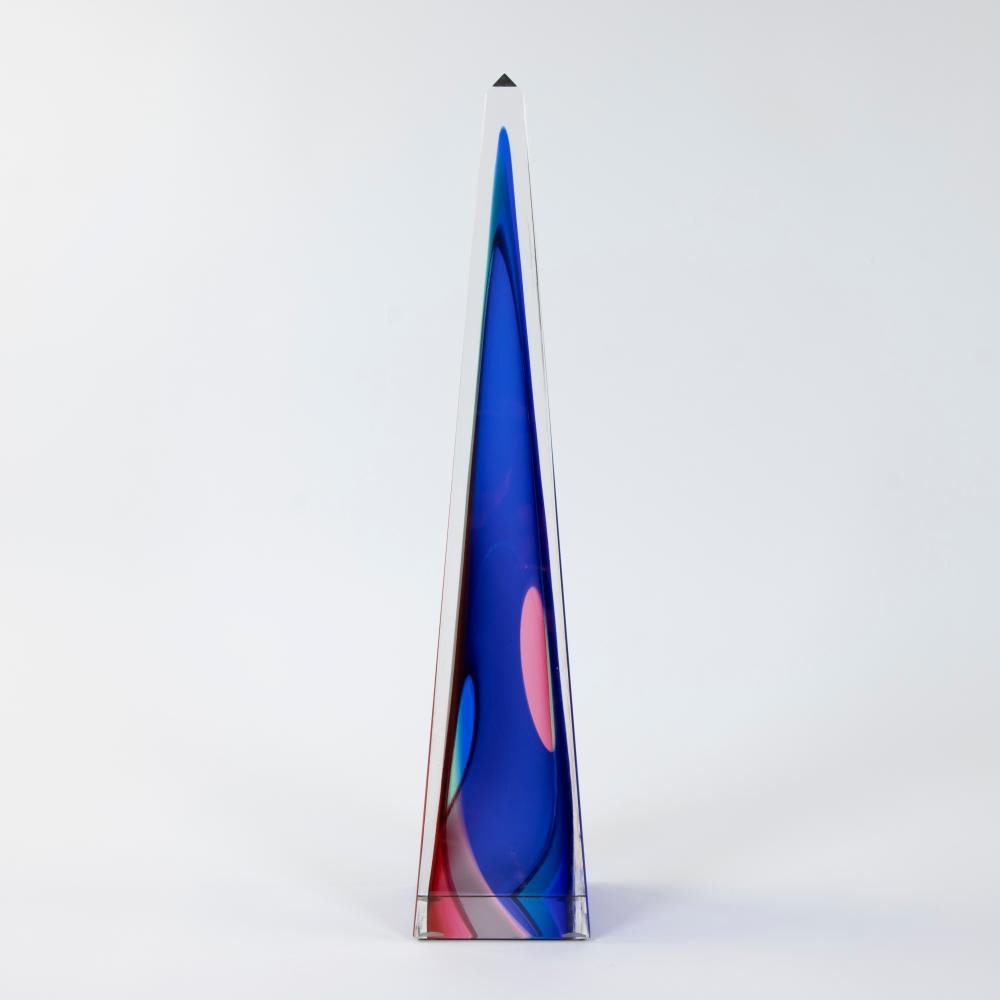 Yan Zoritchak | multicoloured Obilisk glass sculpture | MutualArt