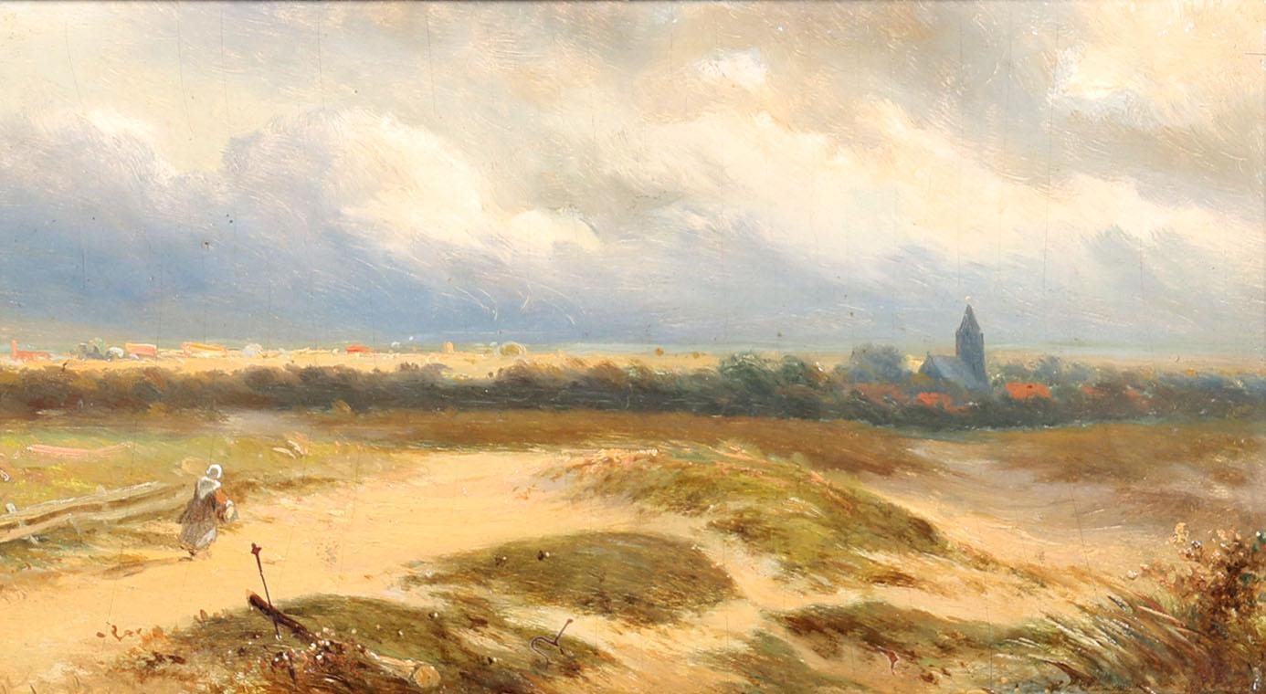 Cornelis Westerbeek | Duinlandschap met wandelaar | MutualArt
