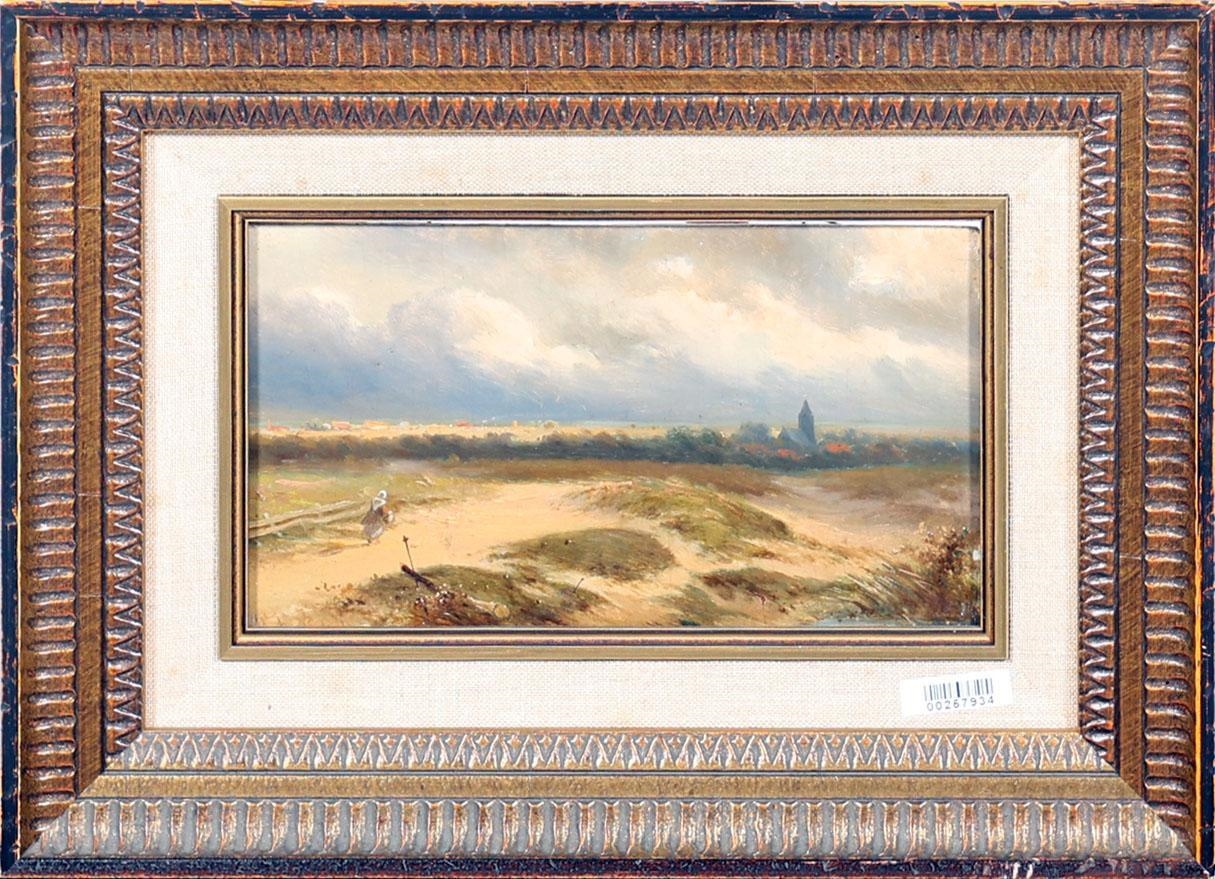 Cornelis Westerbeek | Duinlandschap met wandelaar | MutualArt