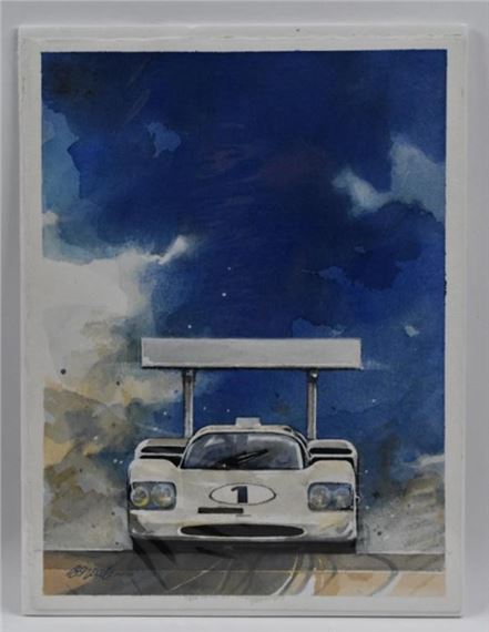 Bill Neale | Jim Hall Chaparral 2F Watercolor by Bill Neale | MutualArt