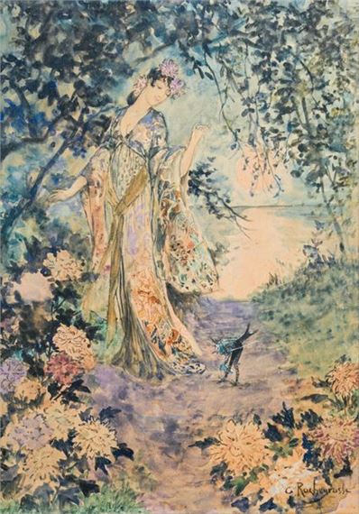 George Rochegrosse | Myrto la joueuse de flûte | MutualArt