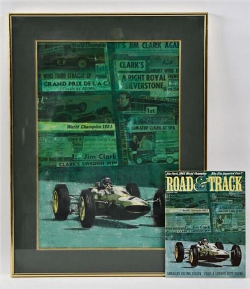 Bill Neale | Jim Clark Original Road Track Cover Artwork Neale | MutualArt