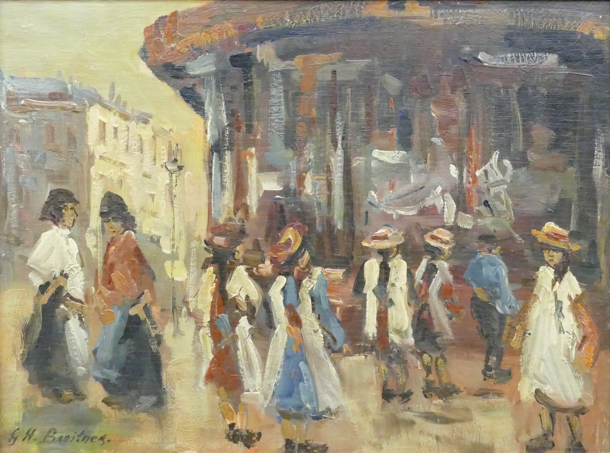 George Hendrik Breitner | Street Scene with Figures | MutualArt