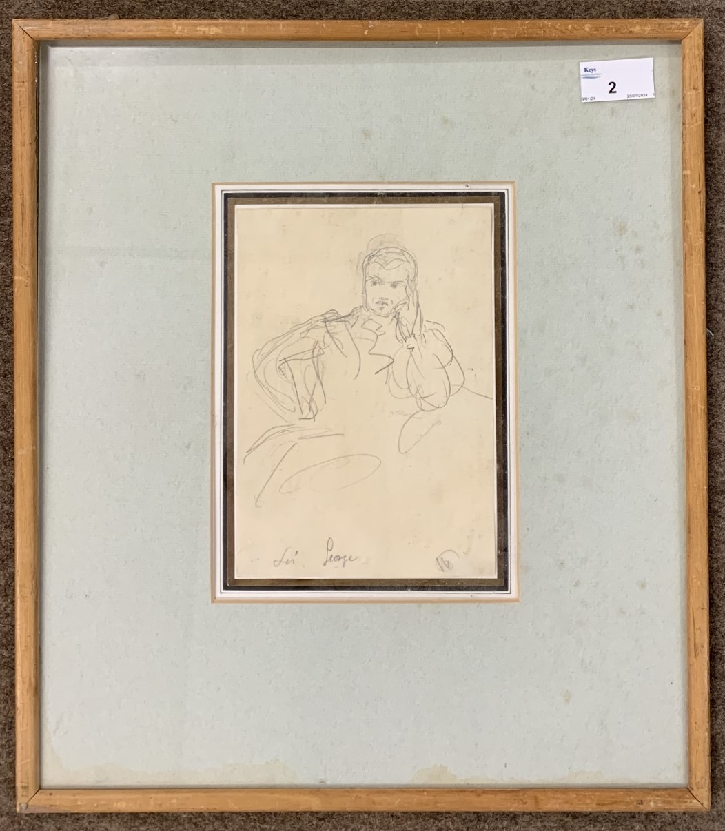 John Hayter | 1800-1891) inscribed Sir George pencil portrait of his ...