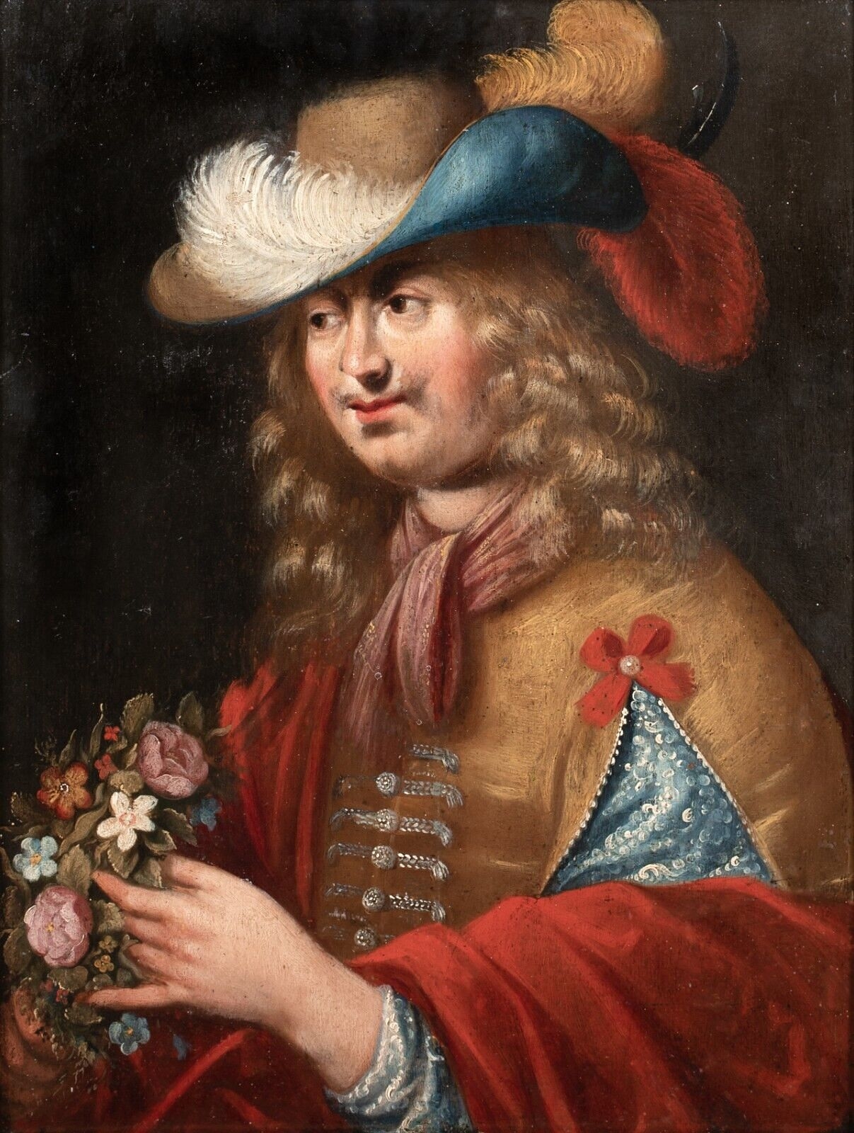 French School, 16th Century | PORTRAIT OF A CHEVALIER HOLDING FLOWERS ...