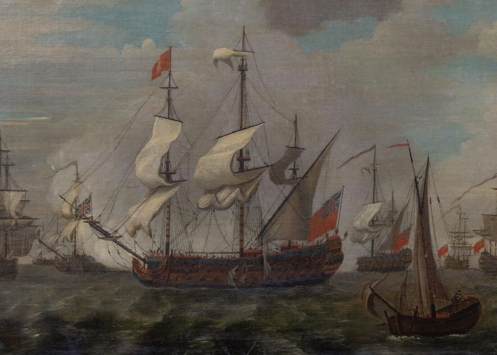 Peter Monamy | THE BATTLE OF CAPE FINISTERRE 1747 OIL PAINTING (18th ...