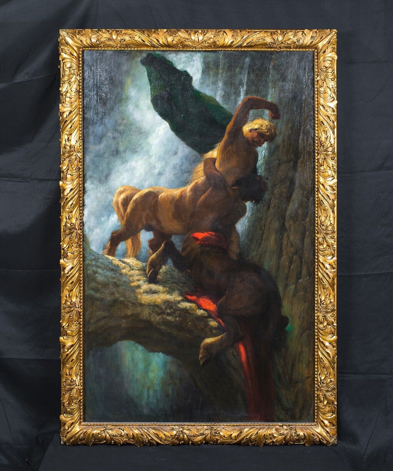 Maximilian Wachsmuth | THE BATTLE OF THE CENTAURS OIL PAINTING (19th ...