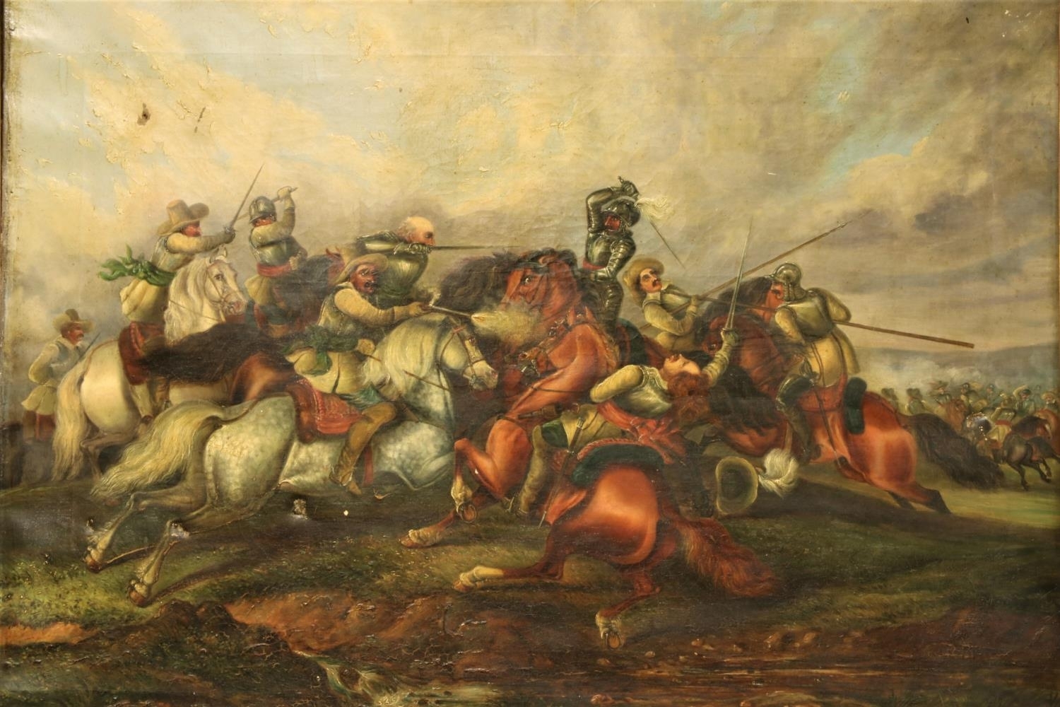Irish School, 18th Century | Powerful Battle Scene with Cavalry ...