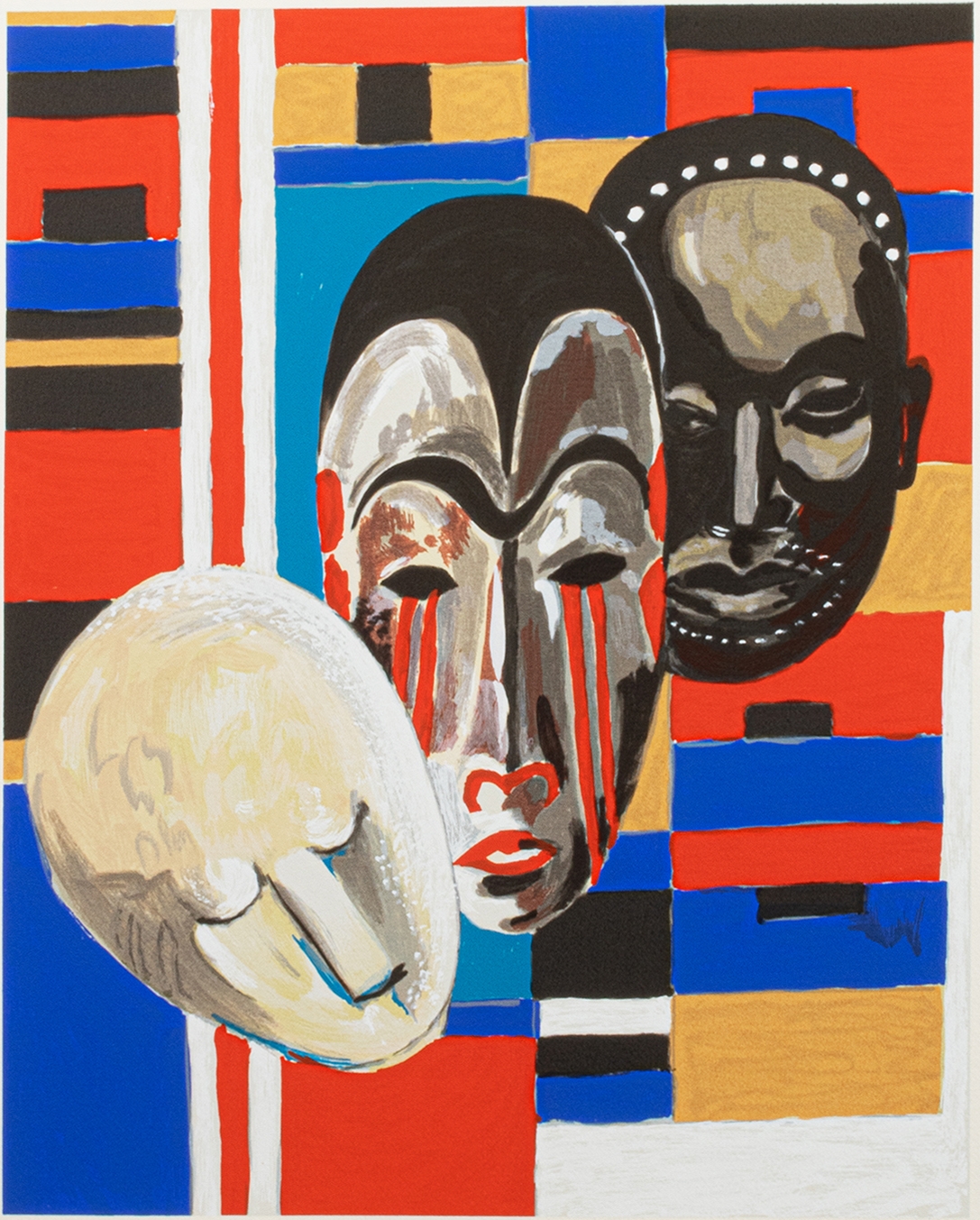 Lois Mailou Jones | Lois Mailou Jones, 1905-1998, African Masks (1996 ...