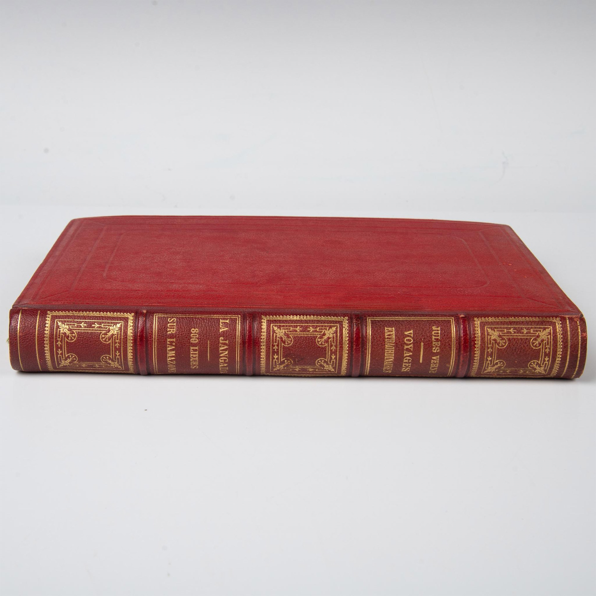 Edouard Riou | Jules Verne, La Jangada, Aux Harpons, Red Cover | MutualArt