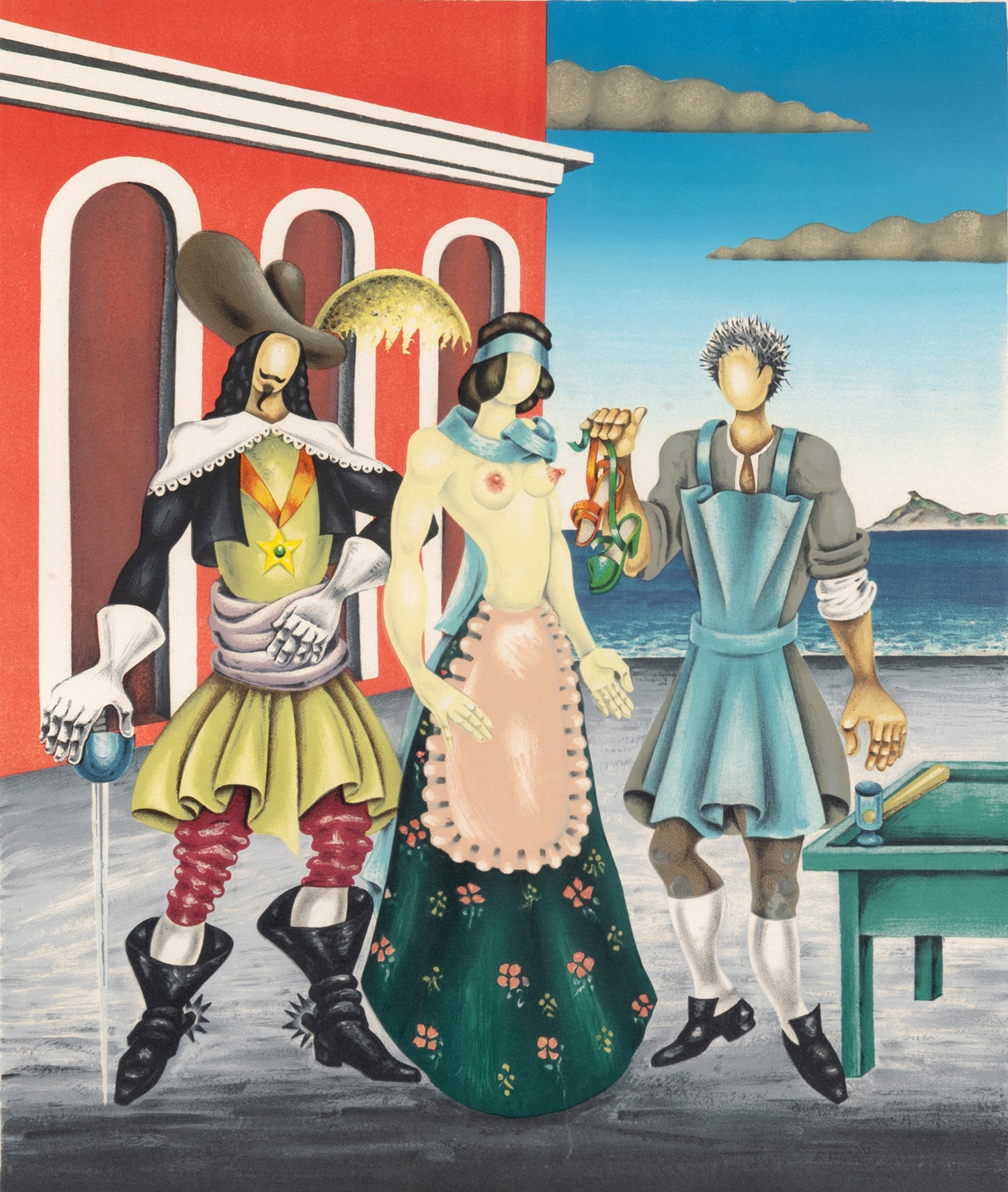 Nikos Engonopoulos | Gens d'Hydra (1979) | MutualArt