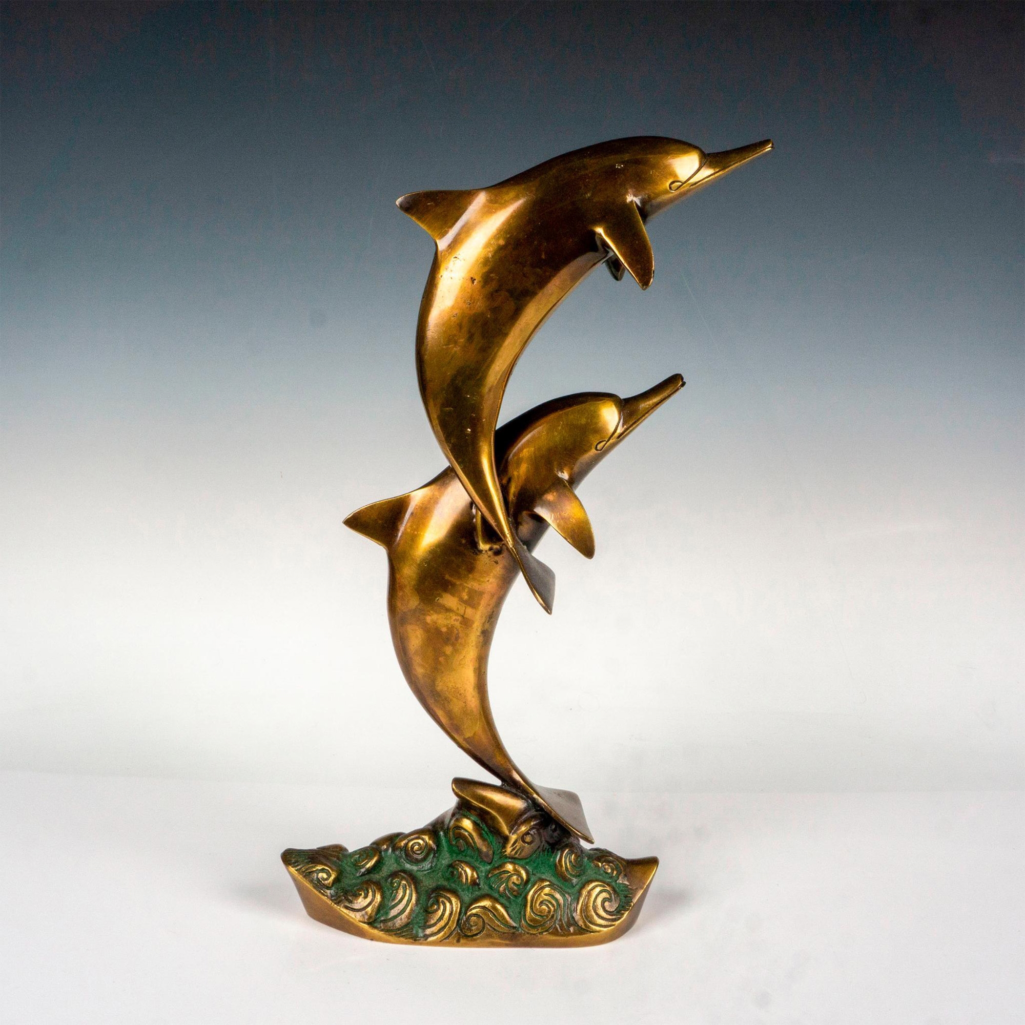 American School, 20th Century | Bronze Sculpture Two Bottlenose ...