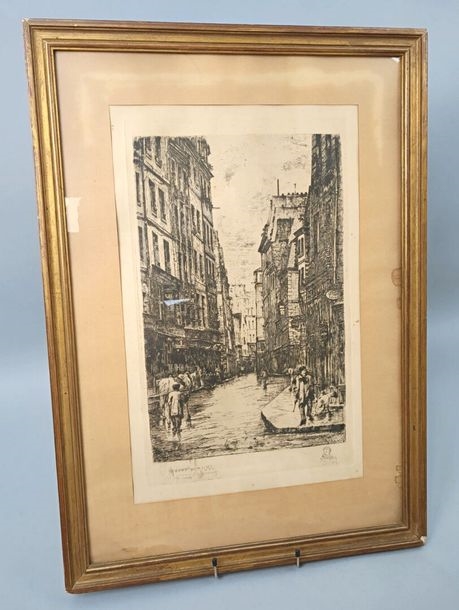 Lucien Marcelin Gautier | 1925). Paris, rue Galande. Eau (1881) | MutualArt