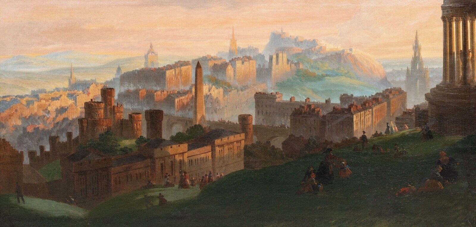 Thomas Grant | VIEW OF EDINBURGH FROM SUNSET (19th Century) | MutualArt