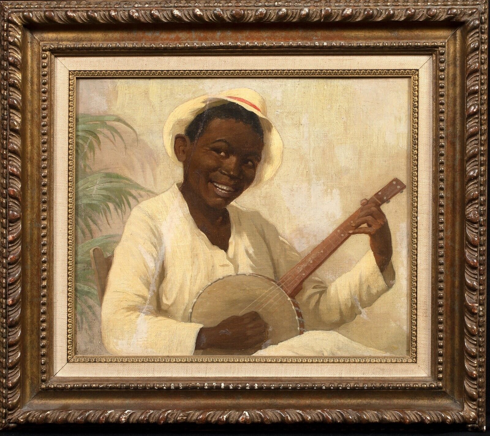 American School, 18th Century | PORTRAIT OF BOY PLAYING A BANJO (19th ...
