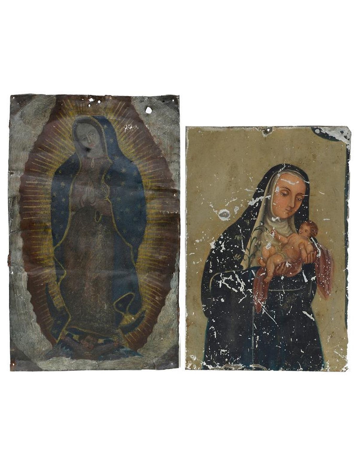 Mexican School, 19th Century | Four Mexican Retablos of Mary | MutualArt