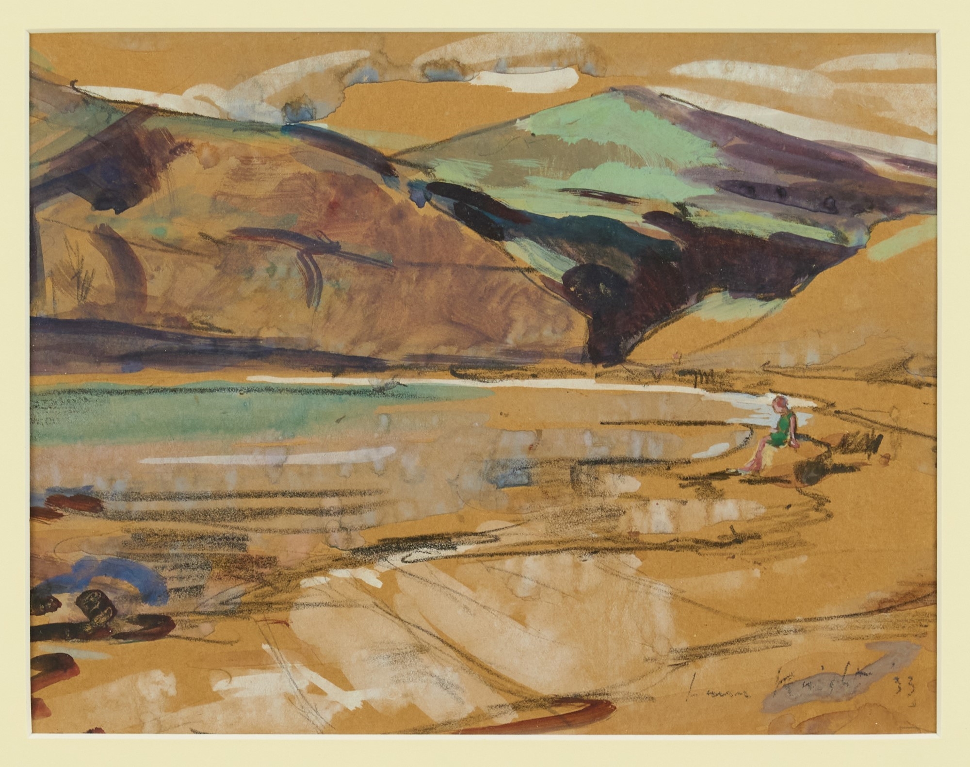 Dame Laura Knight | Logan's Rock, Cornwall (Circa 1916) | MutualArt