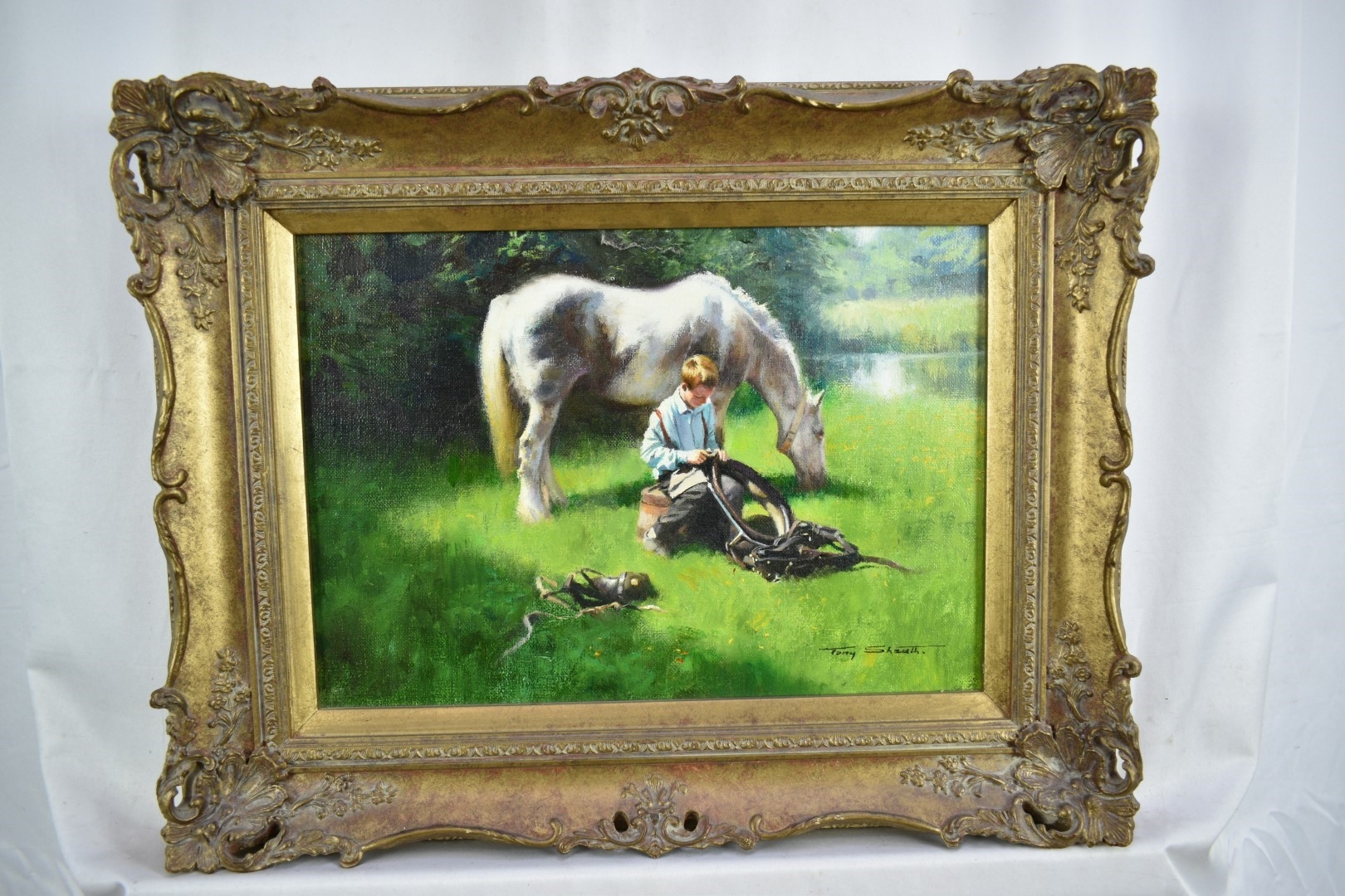 Tony Sheath | Cleaning the Harness | MutualArt