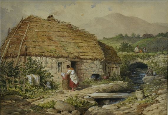 Henry E. Hobson | The Crofters Cottage (1859) | MutualArt