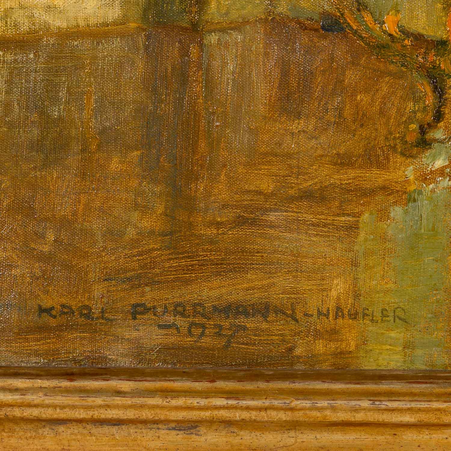 Karl Purrmann | Salon of a castle with portrait gallery (1927) | MutualArt