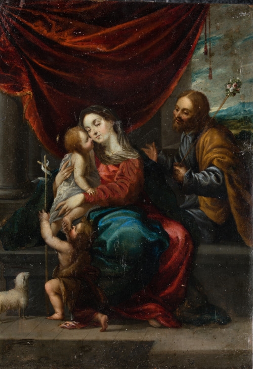 Italian School, 17th Century | Sagrada Familia con san Juanito, 1606 ...