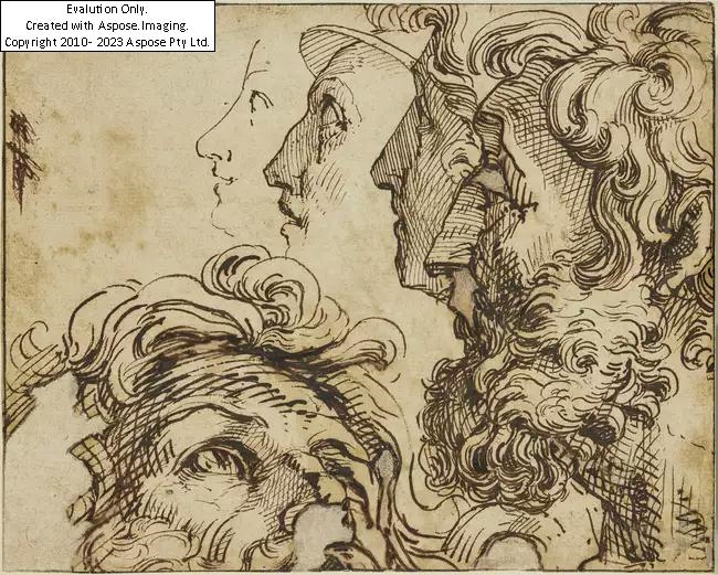 Bartolomeo Passarotti | Five male heads; | MutualArt