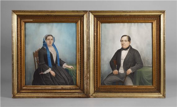 August Achilles | Paar Portraits (1856) | MutualArt