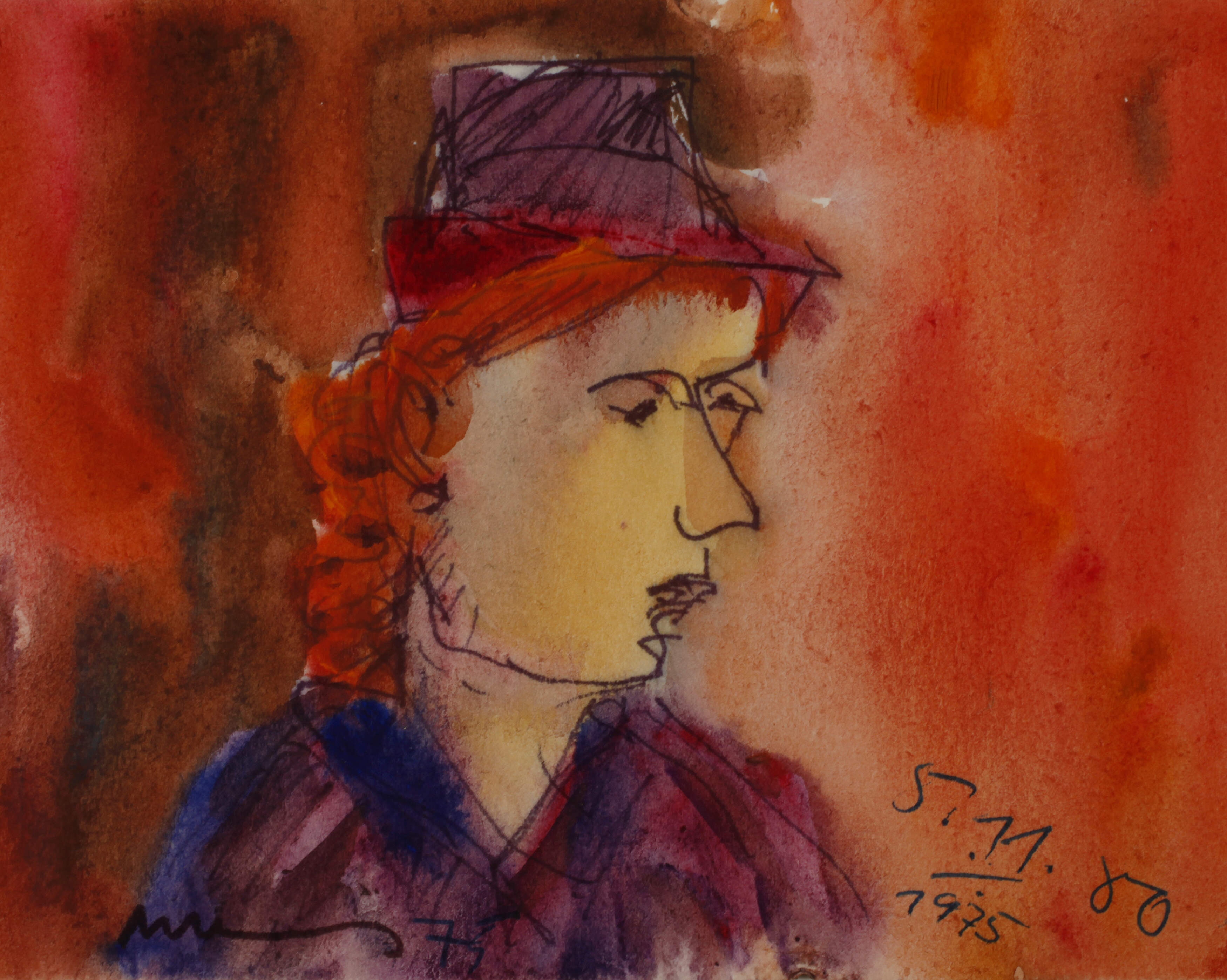 Albert Hennig | Dame mit Hut | MutualArt