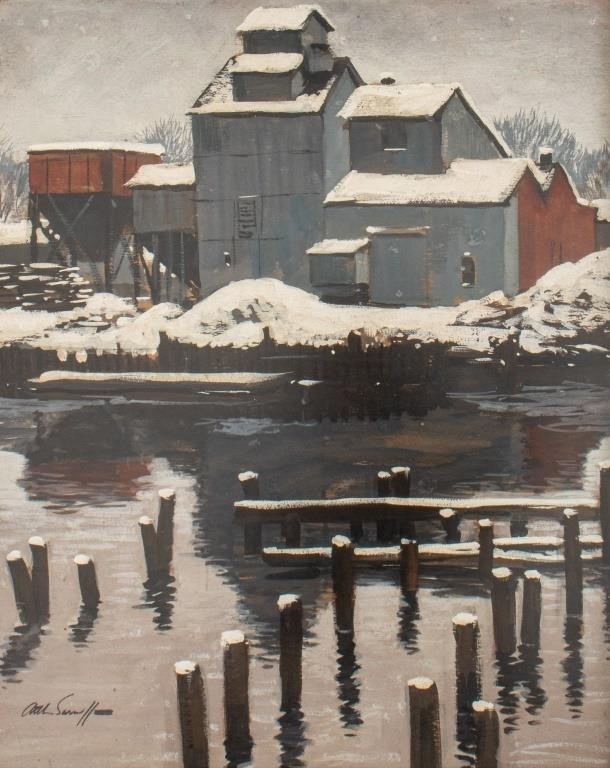 Arthur Saron Sarnoff | Arthur Sarnoff Winter Landscape Acrylic on Panel ...