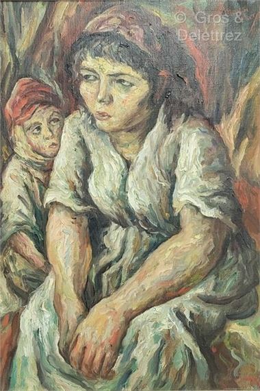 Martin Baer | Mère et son enfant (1917) | MutualArt