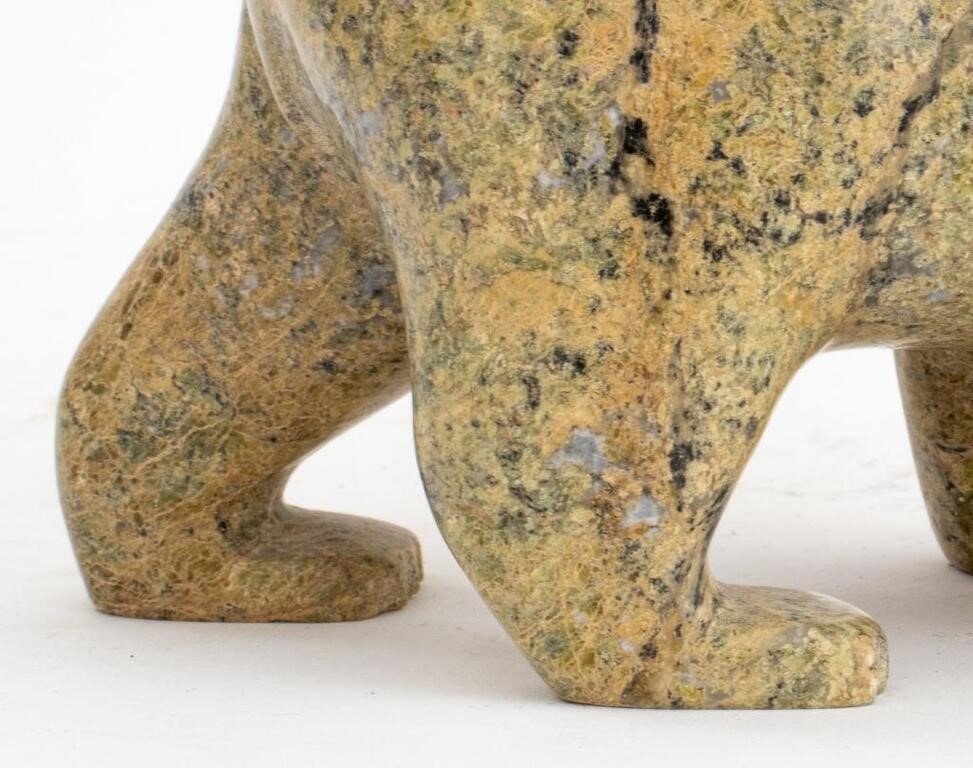 Tim Pee | Tim Pee Inuit Soapstone Polar Bear Sculpture | MutualArt