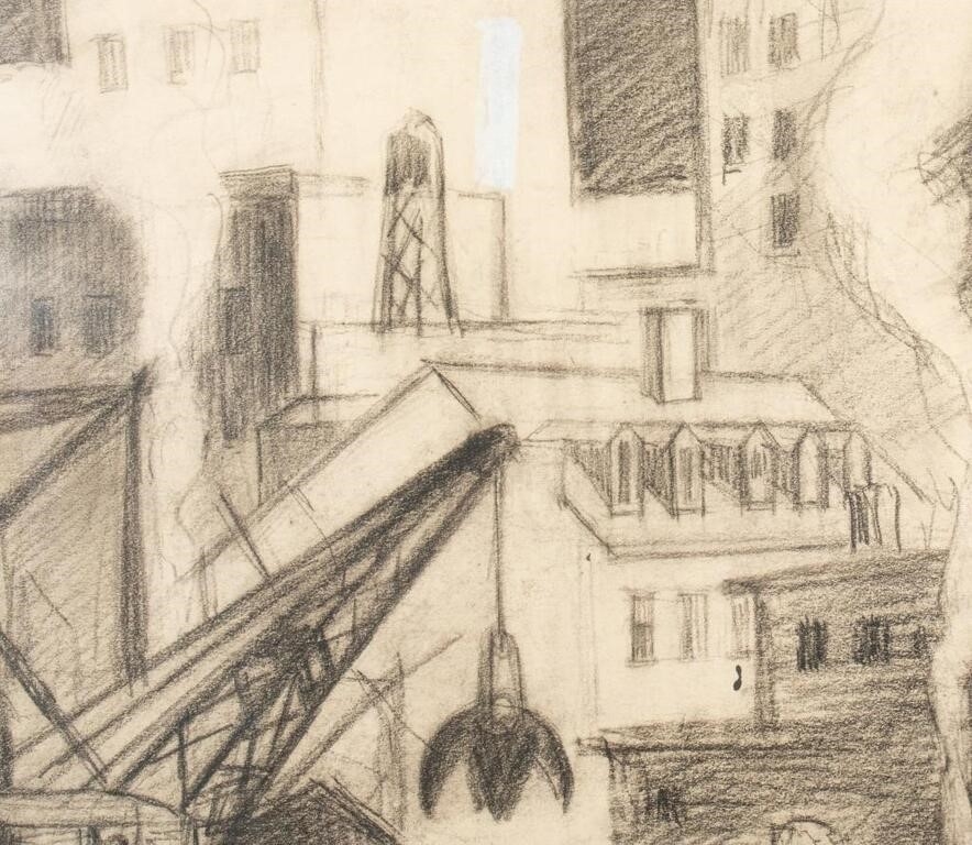 Jack Markow | Jack Markow Pardon Me, Officer Charcoal on Paper | MutualArt