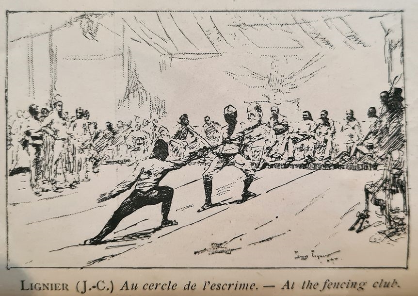 James Camille Lignier | At the fencing circle (1887) | MutualArt