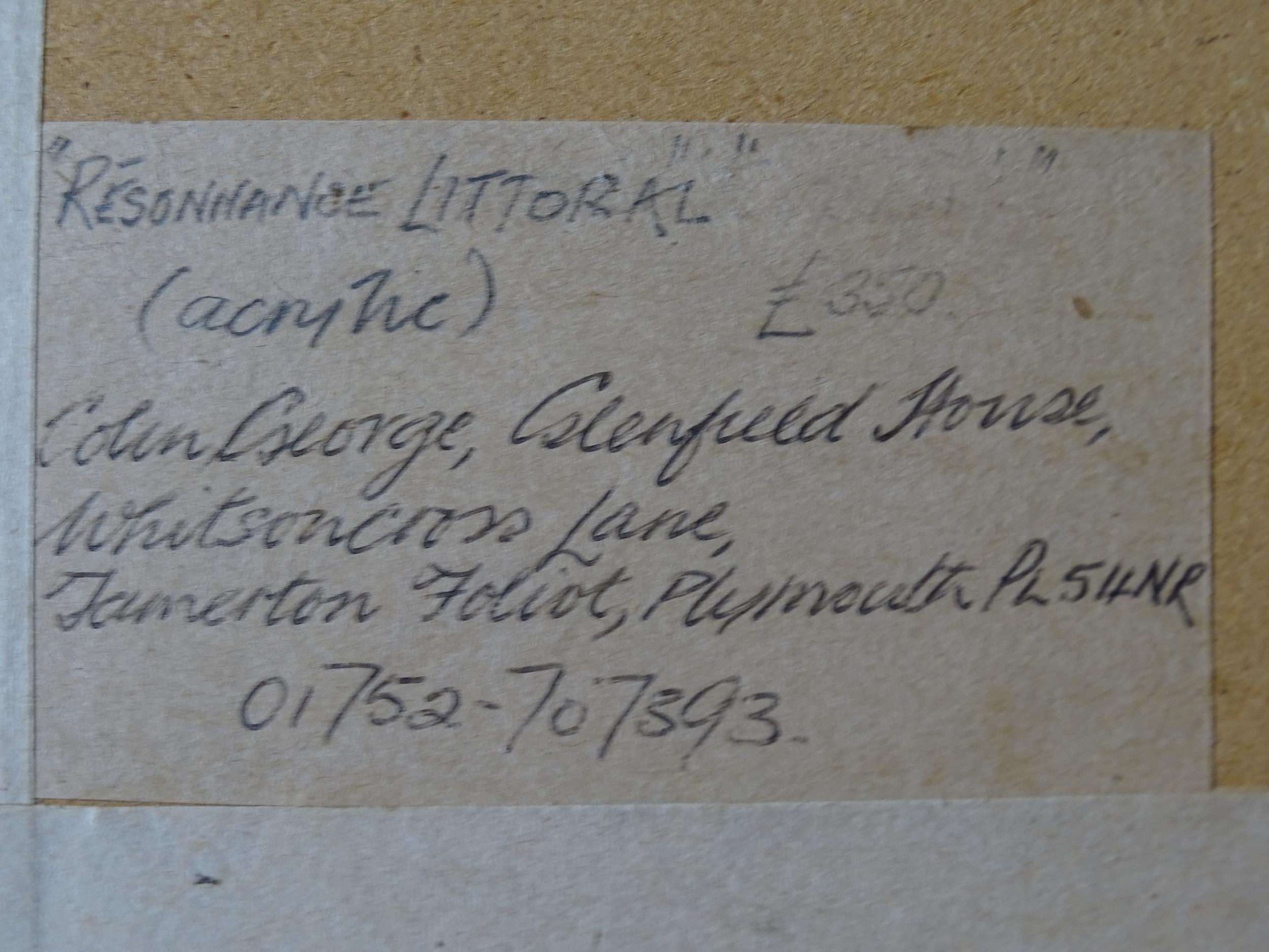 Colin George | Résonnance Littoral | MutualArt