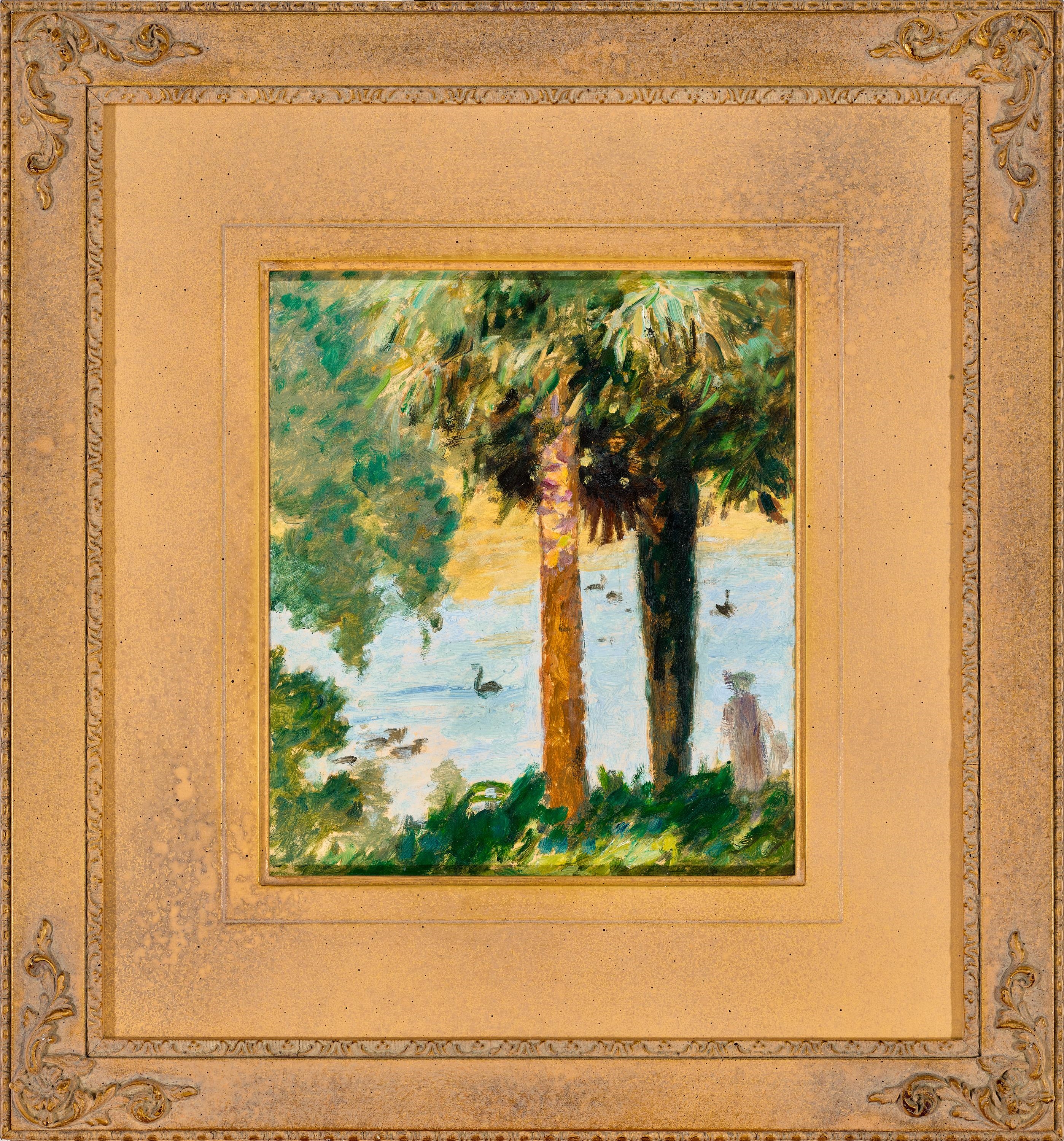Rupert Bunny | TWO PALM TREES (MELBOURNE BOTANIC GARDENS) (1864 - 1947 ...