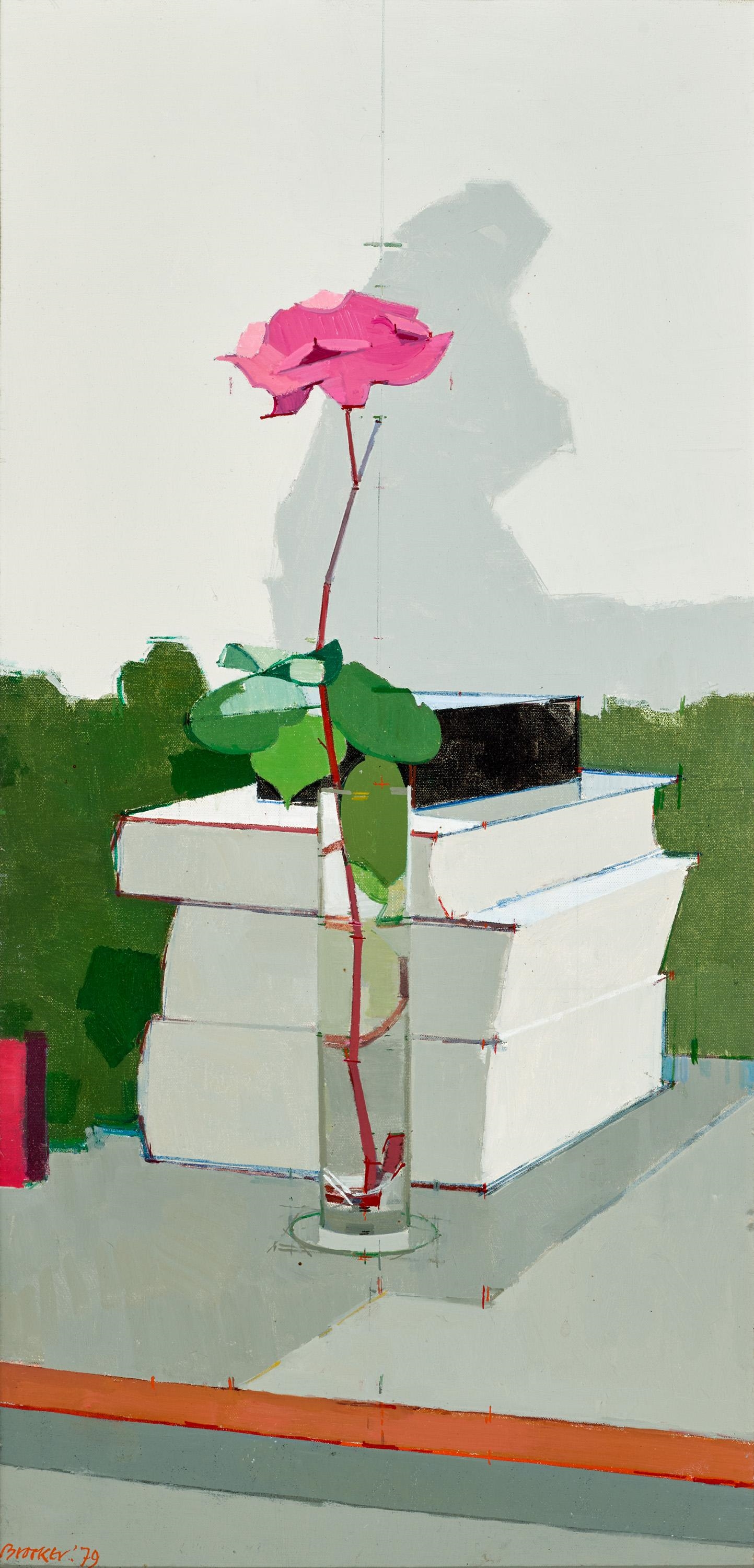 William Brooker | Still Life with flowers and books on a table (1958 ...