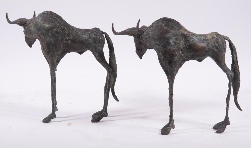 James Rivington Pyne | Pair of Standing Wildebeests | MutualArt