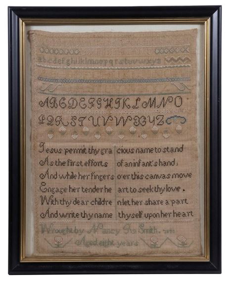 R. Smith | FRAMED SAMPLER (1823) | MutualArt