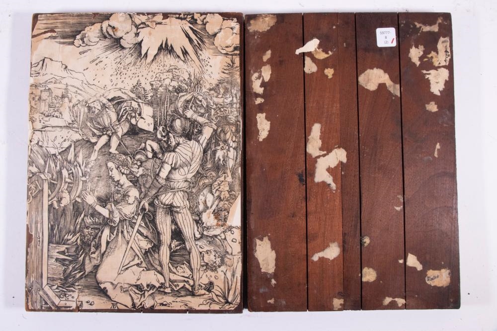 Albrecht Dürer | Samson Rending the Lion (Circa 1498) | MutualArt