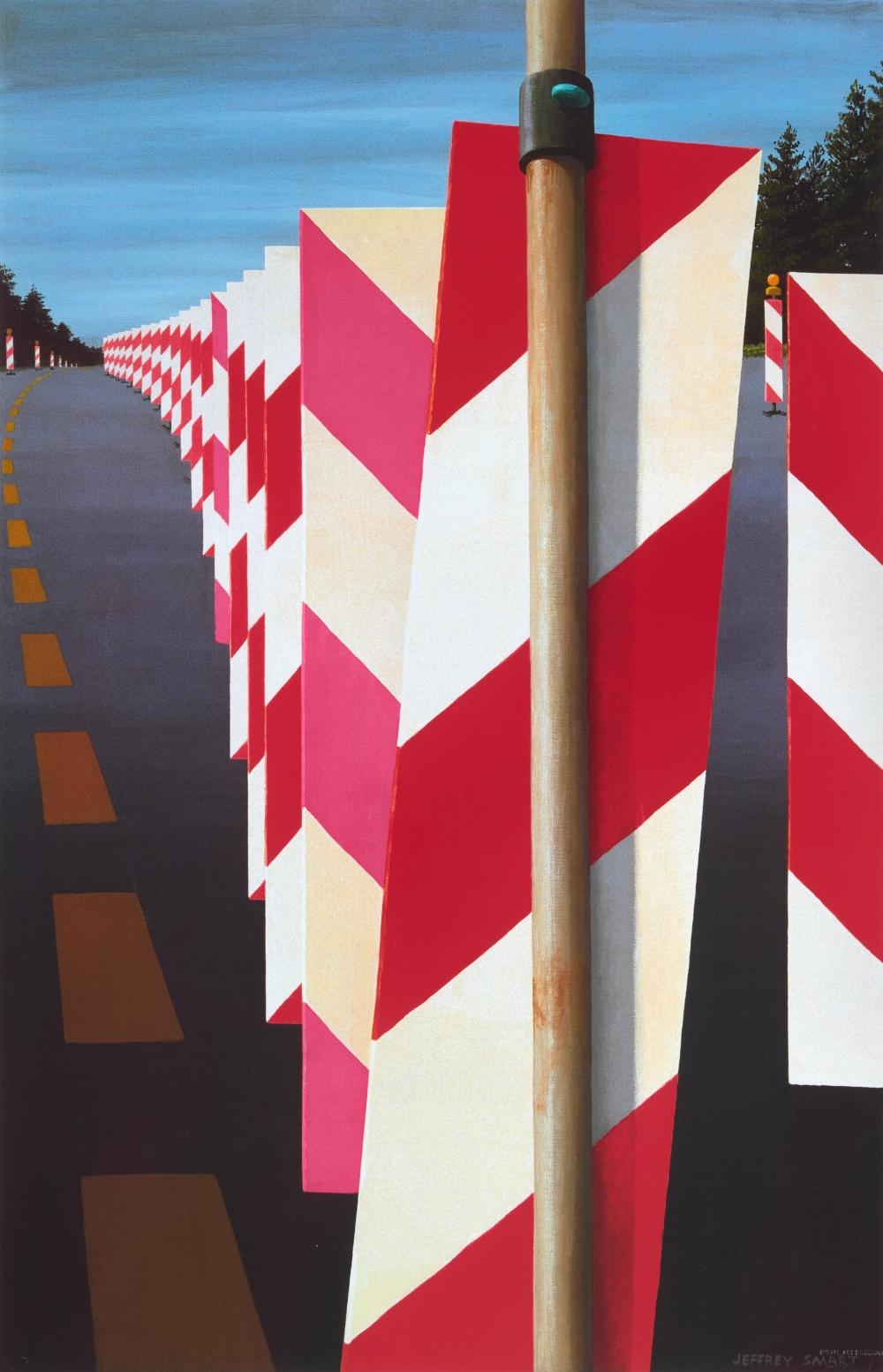 Jeffrey Smart | Approach to a City (1965) | MutualArt