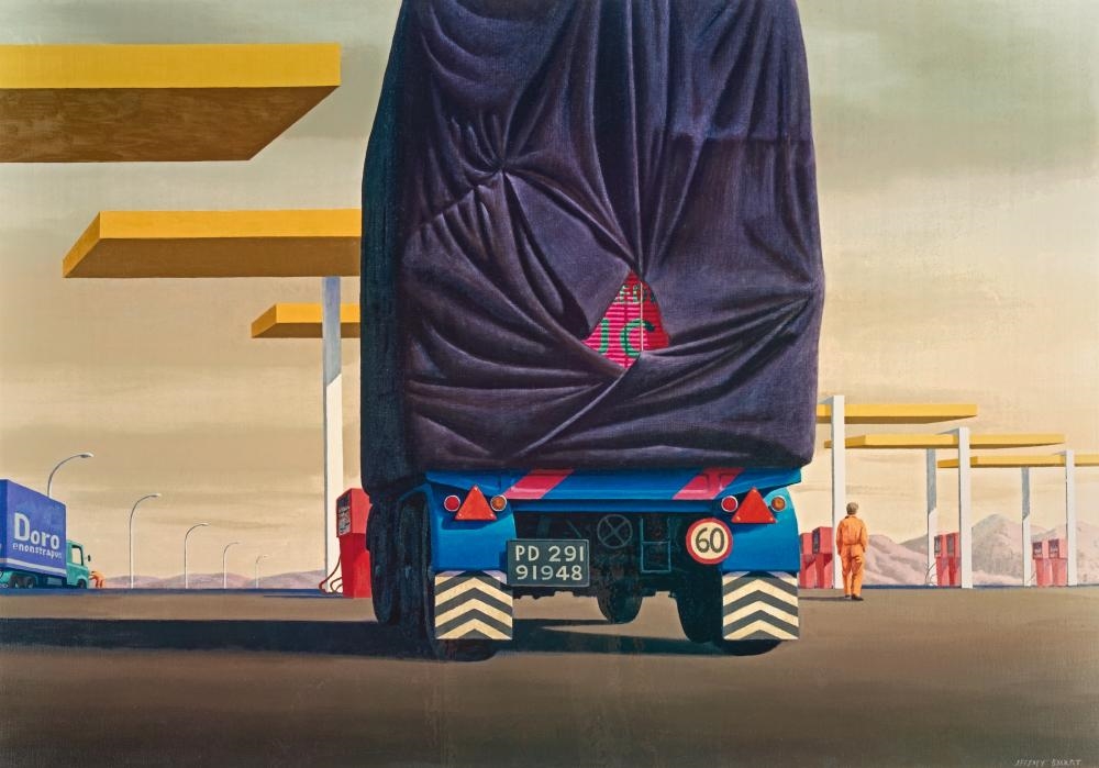 Jeffrey Smart | Approach to a City (1965) | MutualArt