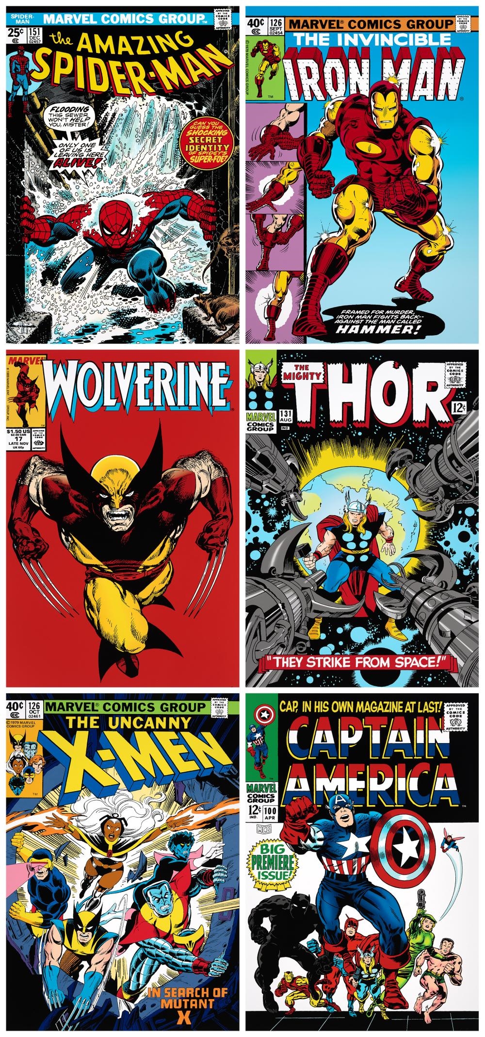 Marvel Comics | PORTFOLIO OF 6 ICONIC MARVEL COMICS COVERS (2015 ...