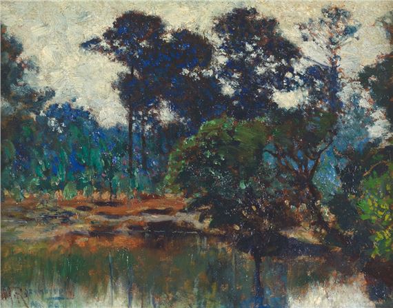 Henry Mortikar Rosenberg | Impressionist Landscape (1858) | MutualArt
