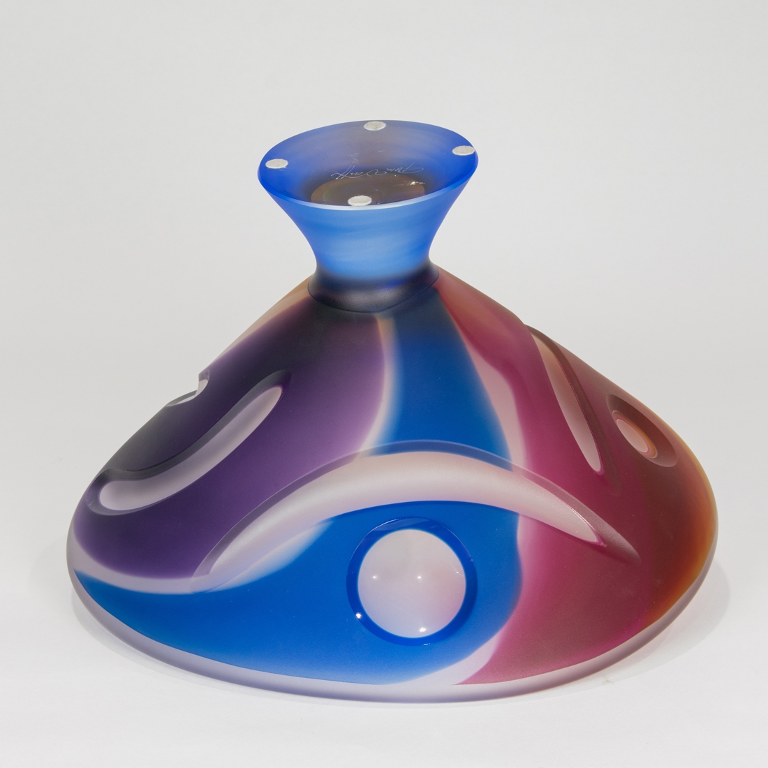 Goran Warff | A Goran Warff etched glass bowl: Frosted Sunrise (1994 ...