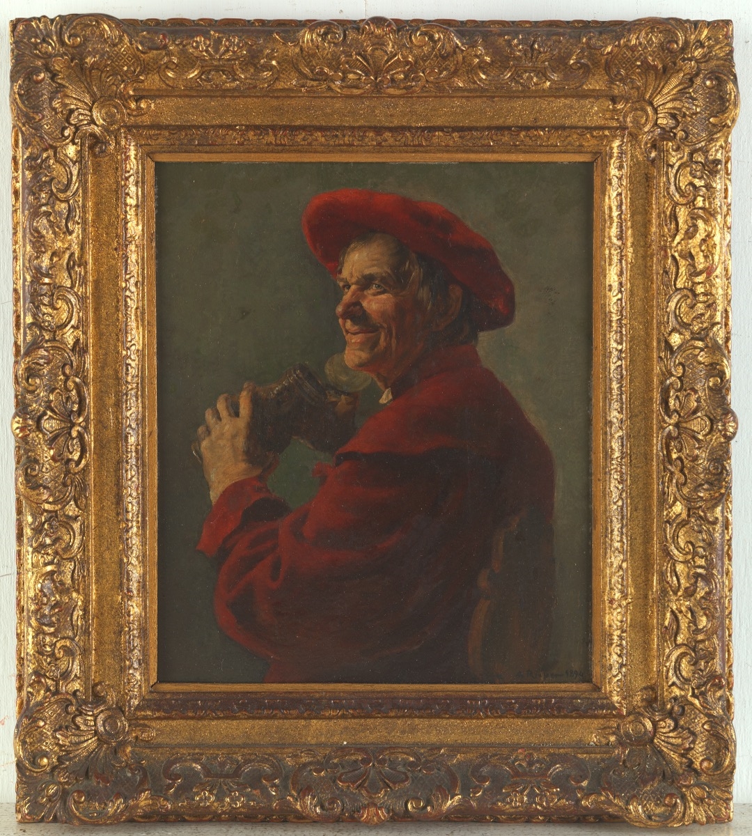 August Rieper | Man with a Stein (1894) | MutualArt