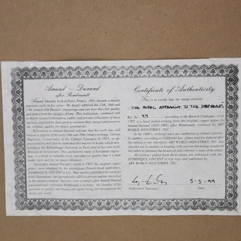 Amand Durand | Restrike Etching, Durand, After Rembrandt | MutualArt