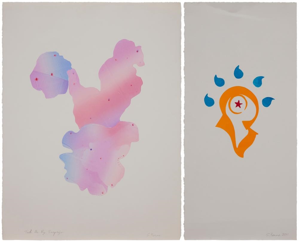 George Herms | Monotype with original stencils on wove paper (2011 ...