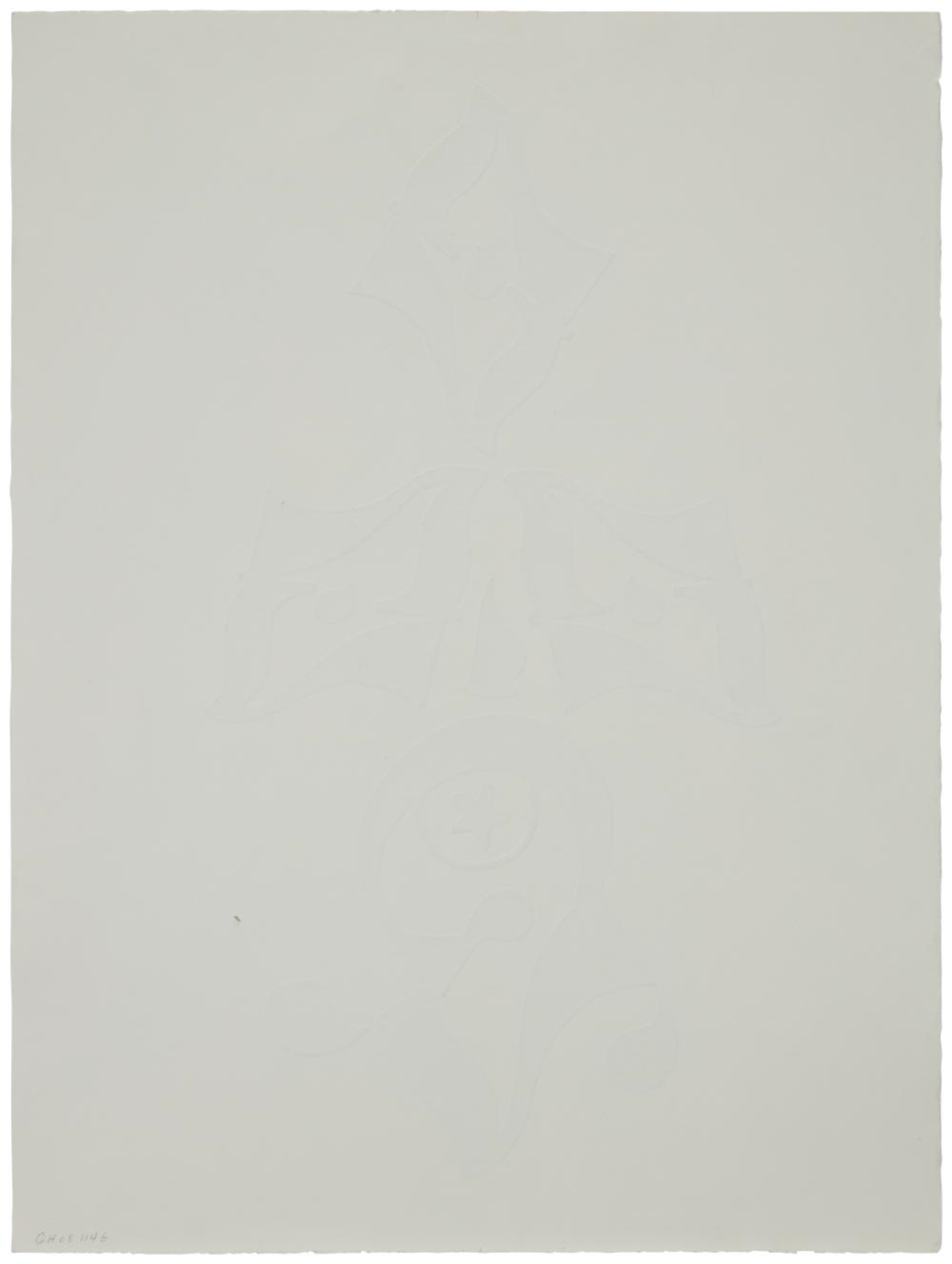 George Herms | Monotype with original stencils on tan wove paper ...