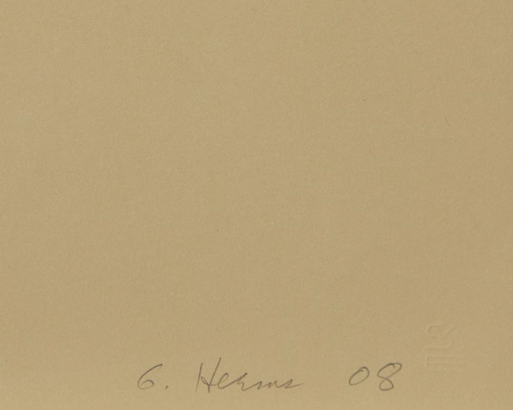 George Herms | Monotype with original stencils on tan wove paper ...