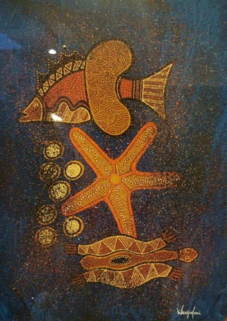 Leanne Reid Wanjidari | a fish, a turtle and a starfish | MutualArt